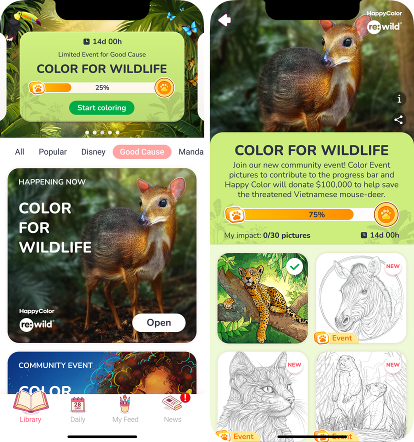 Happy Color x Re:wild: Color to Protect Wildlife and Wild Places